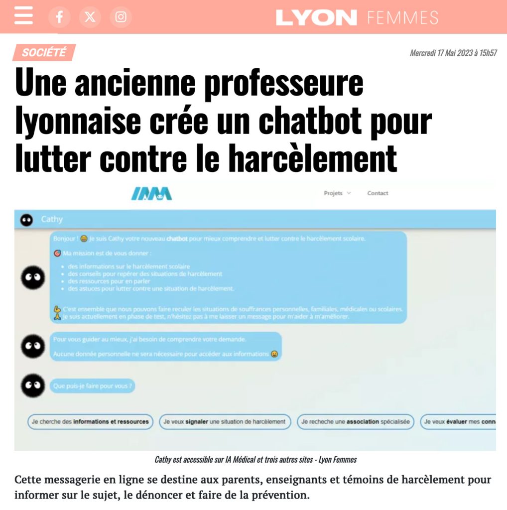 LYON FEMMES – Une ancienne professeure lyonnaise crée un chatbot pour ...